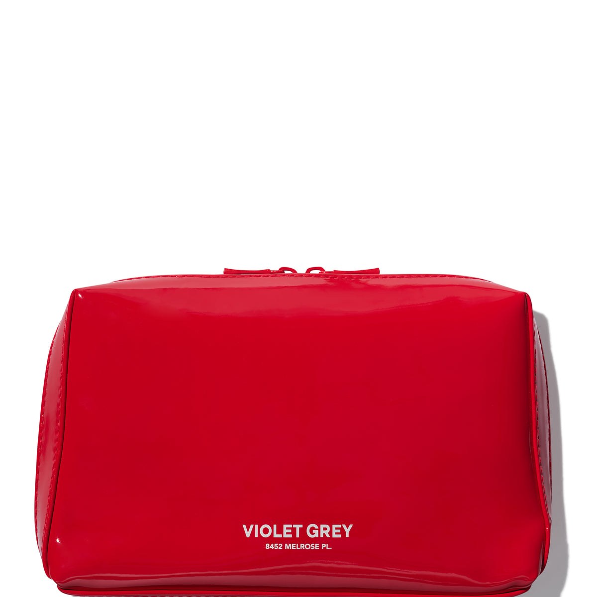 red makeup bag