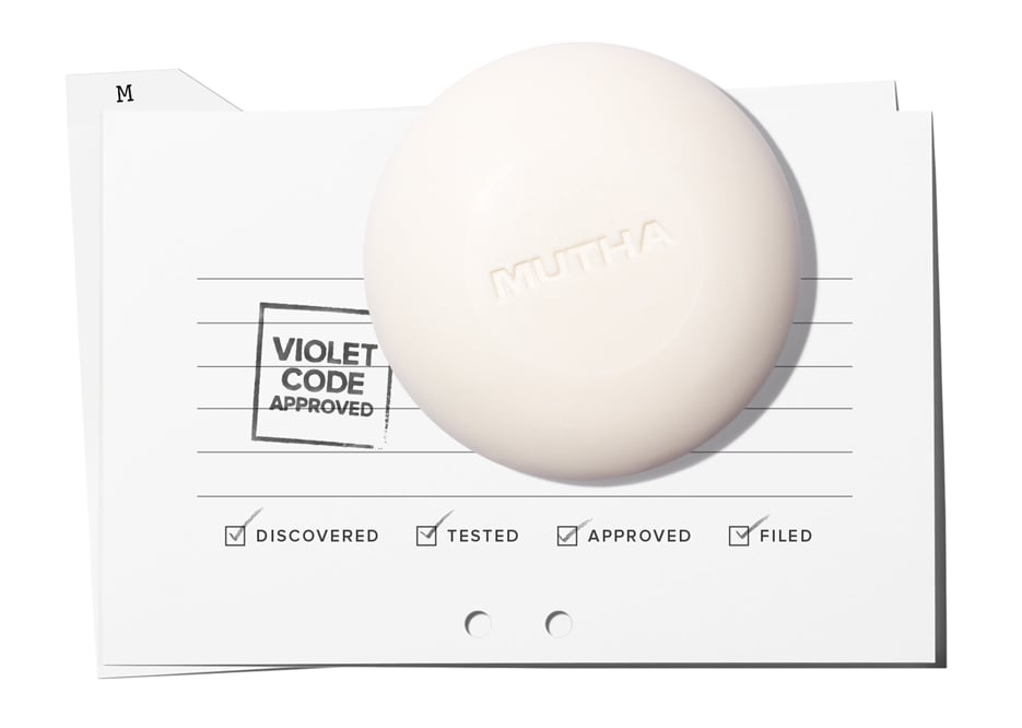 MUTHA'S THE NUDIST EXFOLIATING BODY BAR – VIOLET GREY