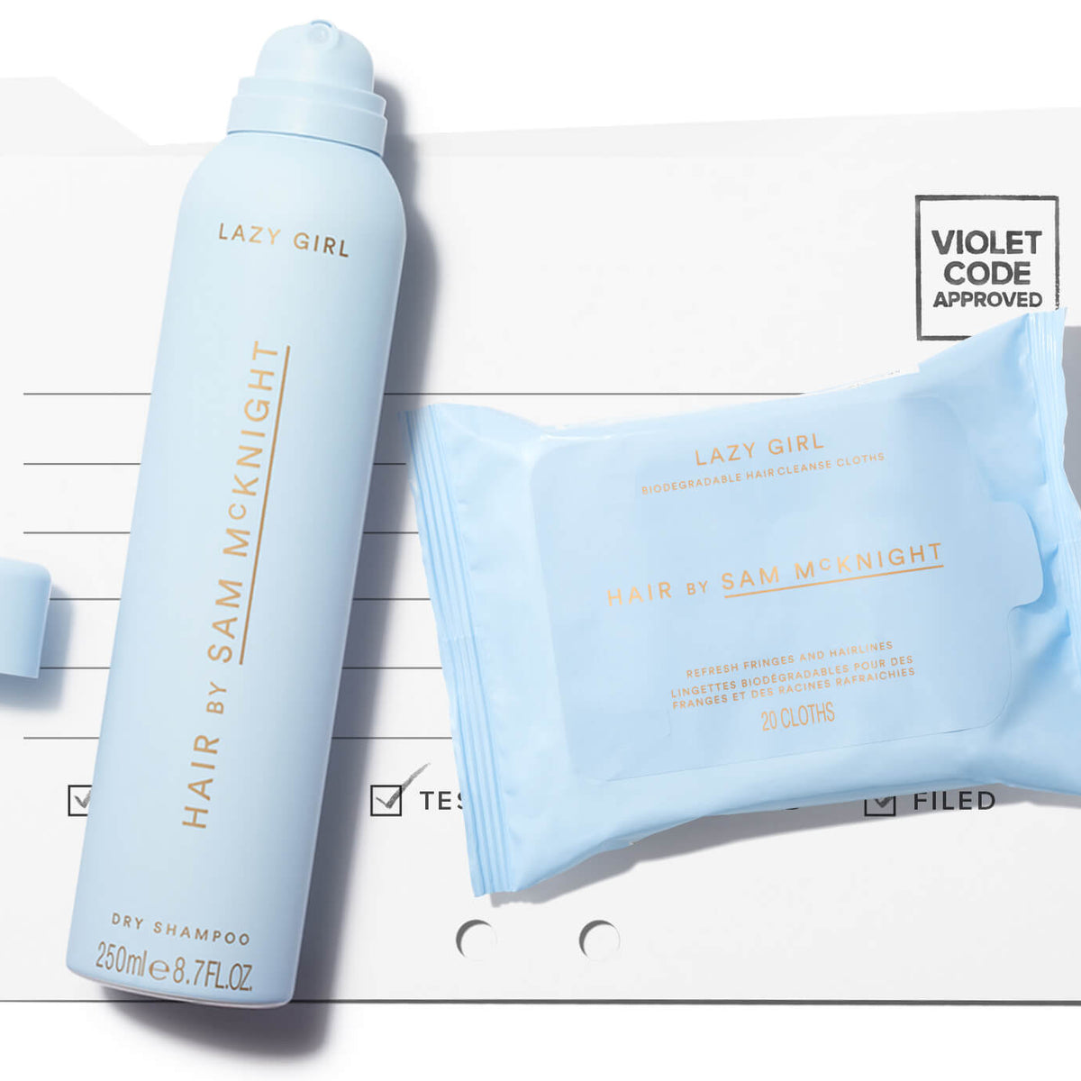 HAIR BY SAM MCKNIGHT'S LAZY GIRL DRY SHAMPOO COLLECTION – VIOLET GREY